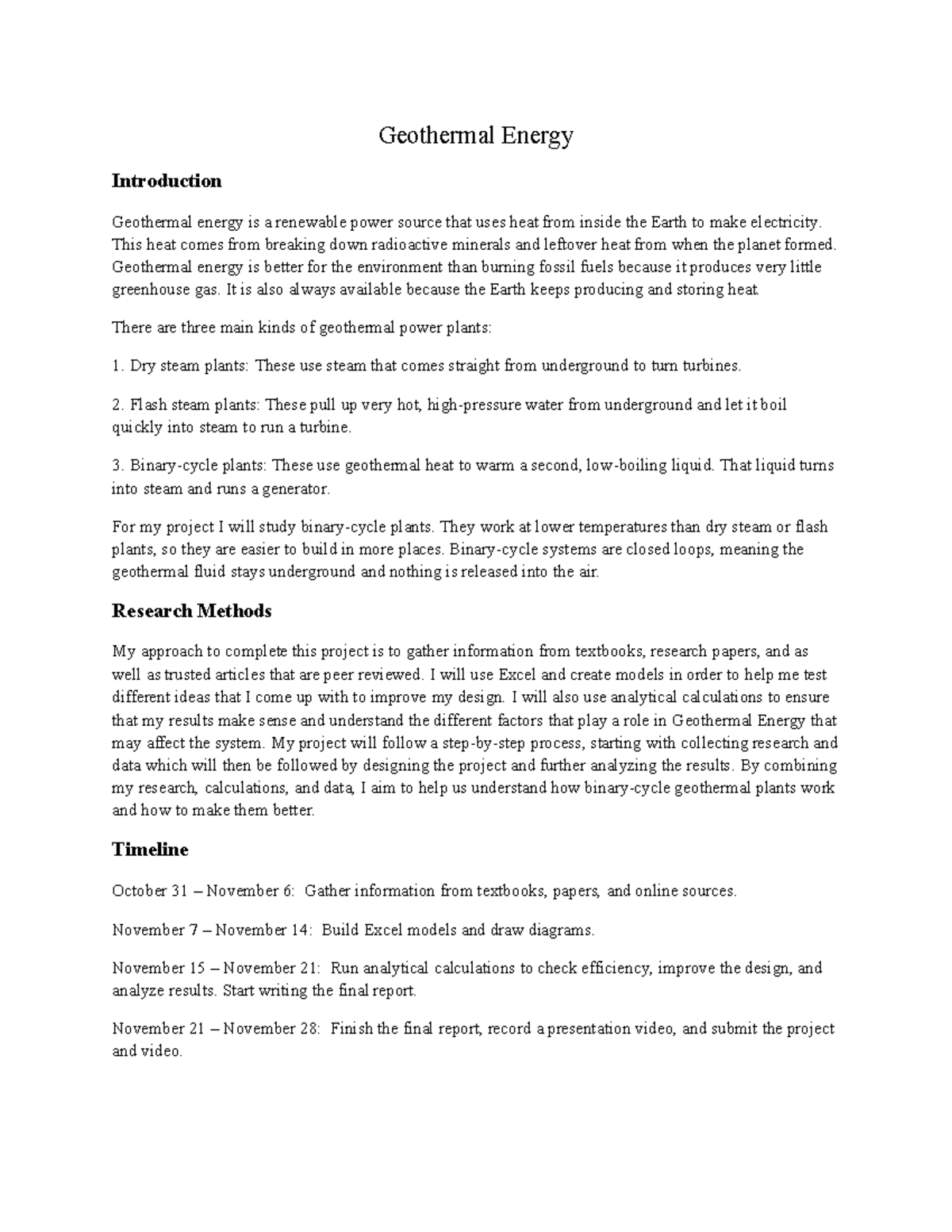 Geothermal Energy Overview: Types, Research Methods & Project Timeline ...
