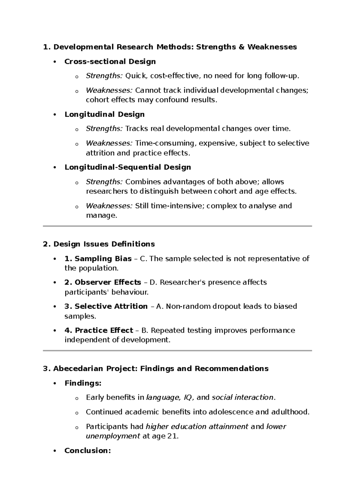 Developmental Research Methods: Strengths, Weaknesses, and Key Findings ...