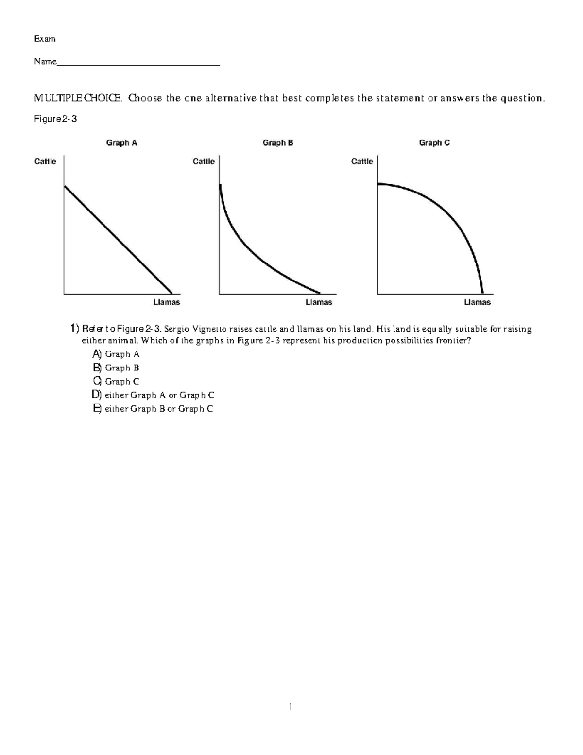 Production Possibilities Frontier Exam Questions & Solutions - Studocu