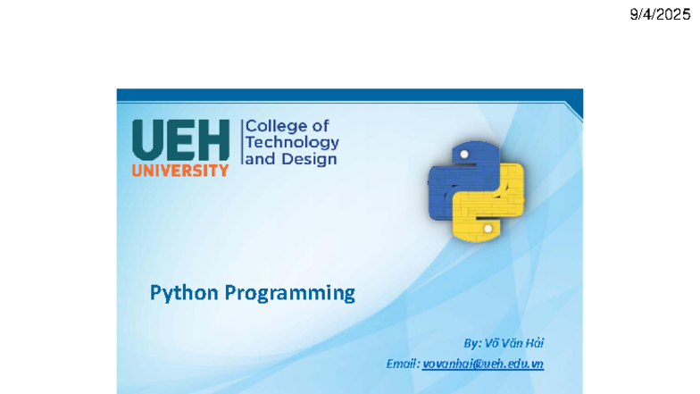 Python Programming: Functions, Modules, and Exception Handling (Part 2) - Studocu