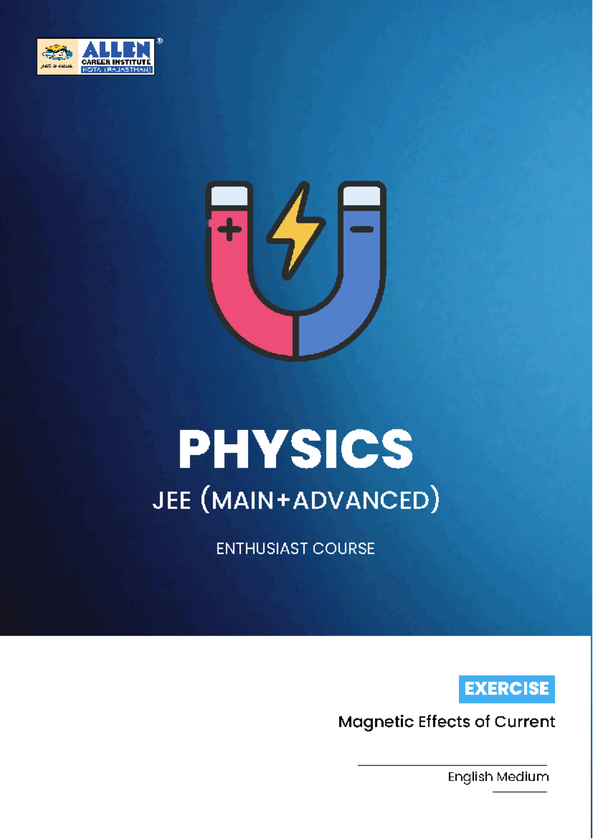 MEC Ex - Magnetic Effects of Current Practice Exercise - Studocu