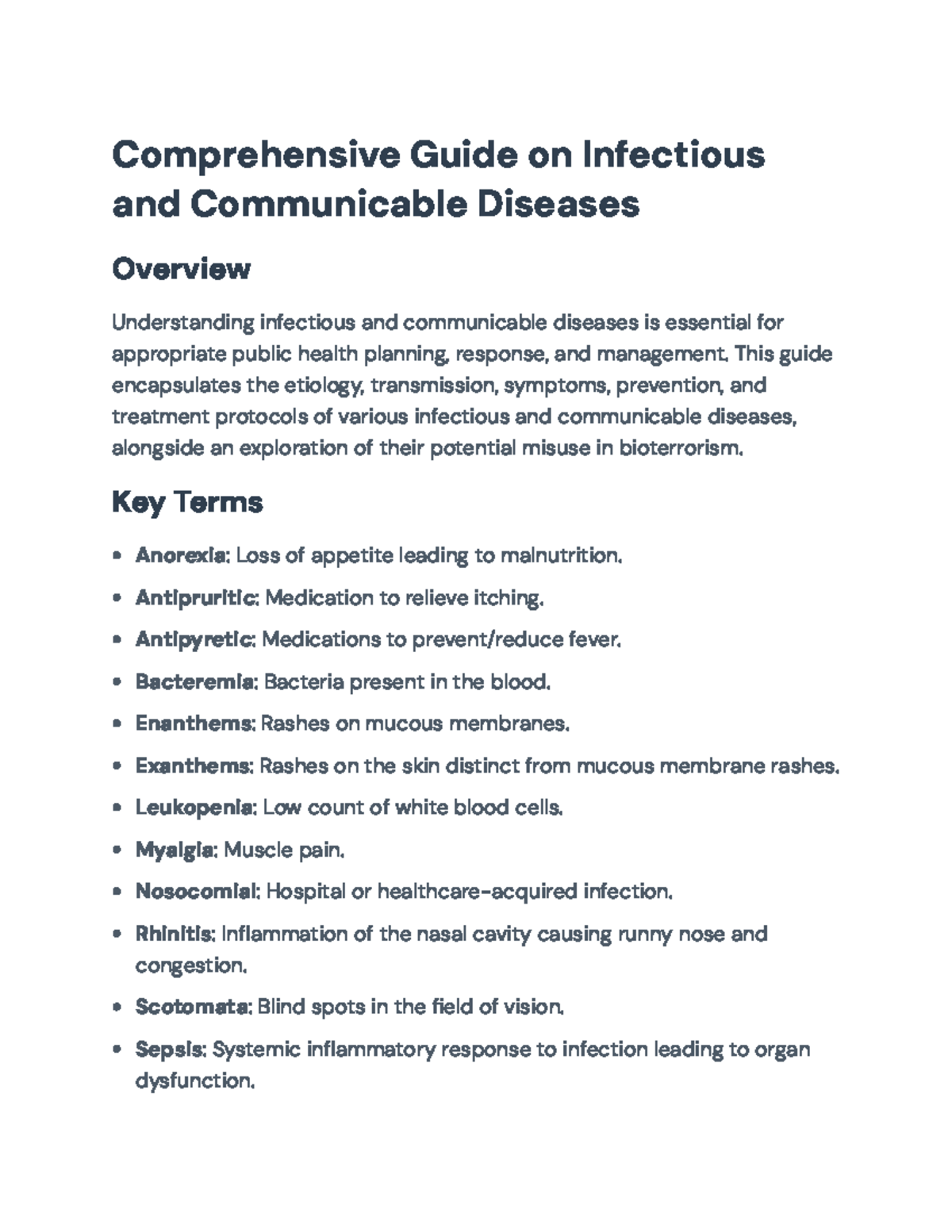 Comprehensive Guide on Infectious & Communicable Diseases ...