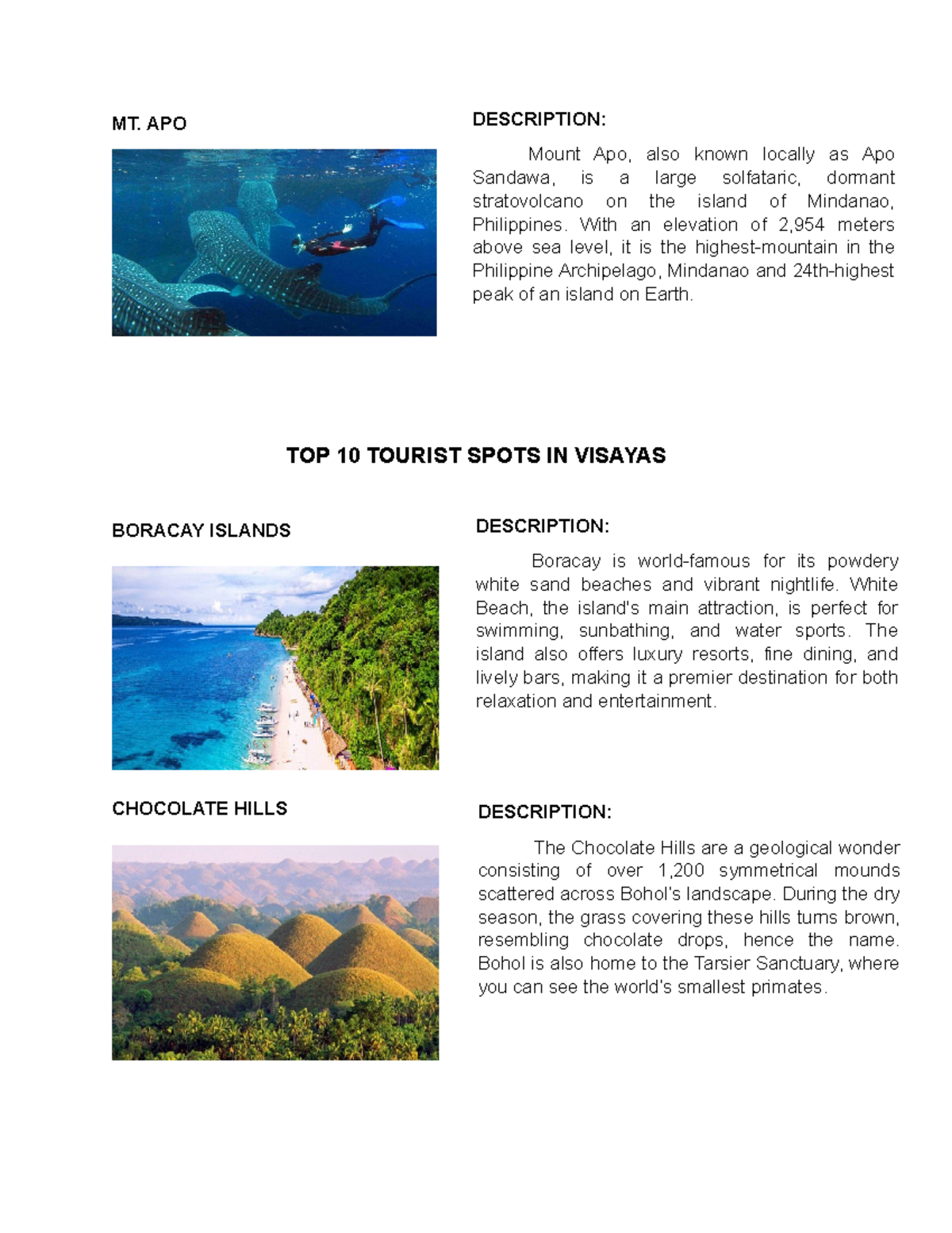 Top 10 Tourist Spots in the Philippines: A Comprehensive Guide - Studocu