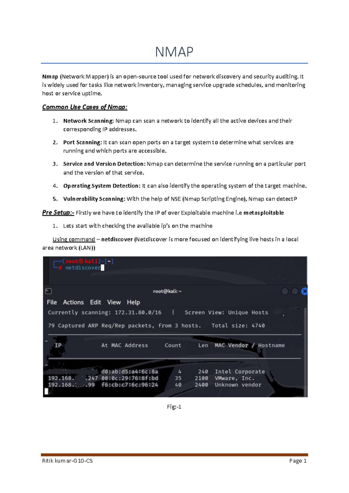 NMAP Network Scanning Techniques: A Comprehensive Guide - Studocu