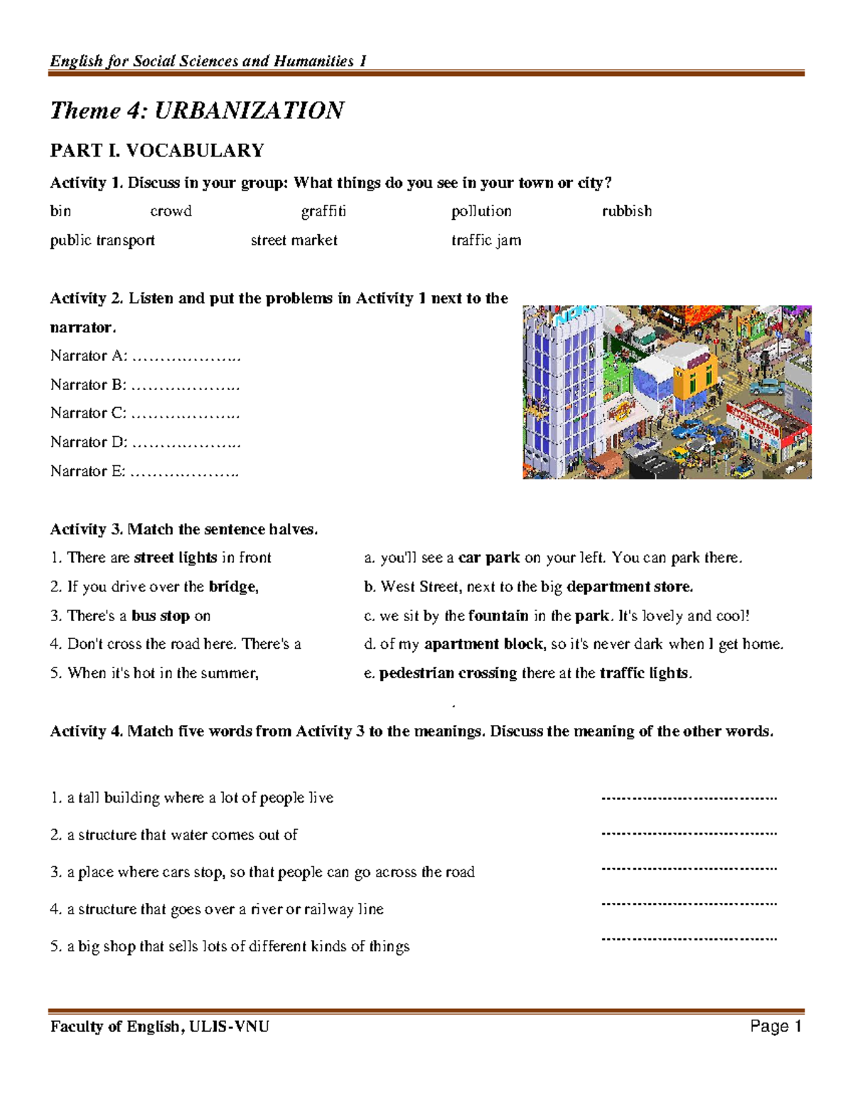 Theme 4 Urbanisation for students - Theme 4: URBANIZATION PART I ...