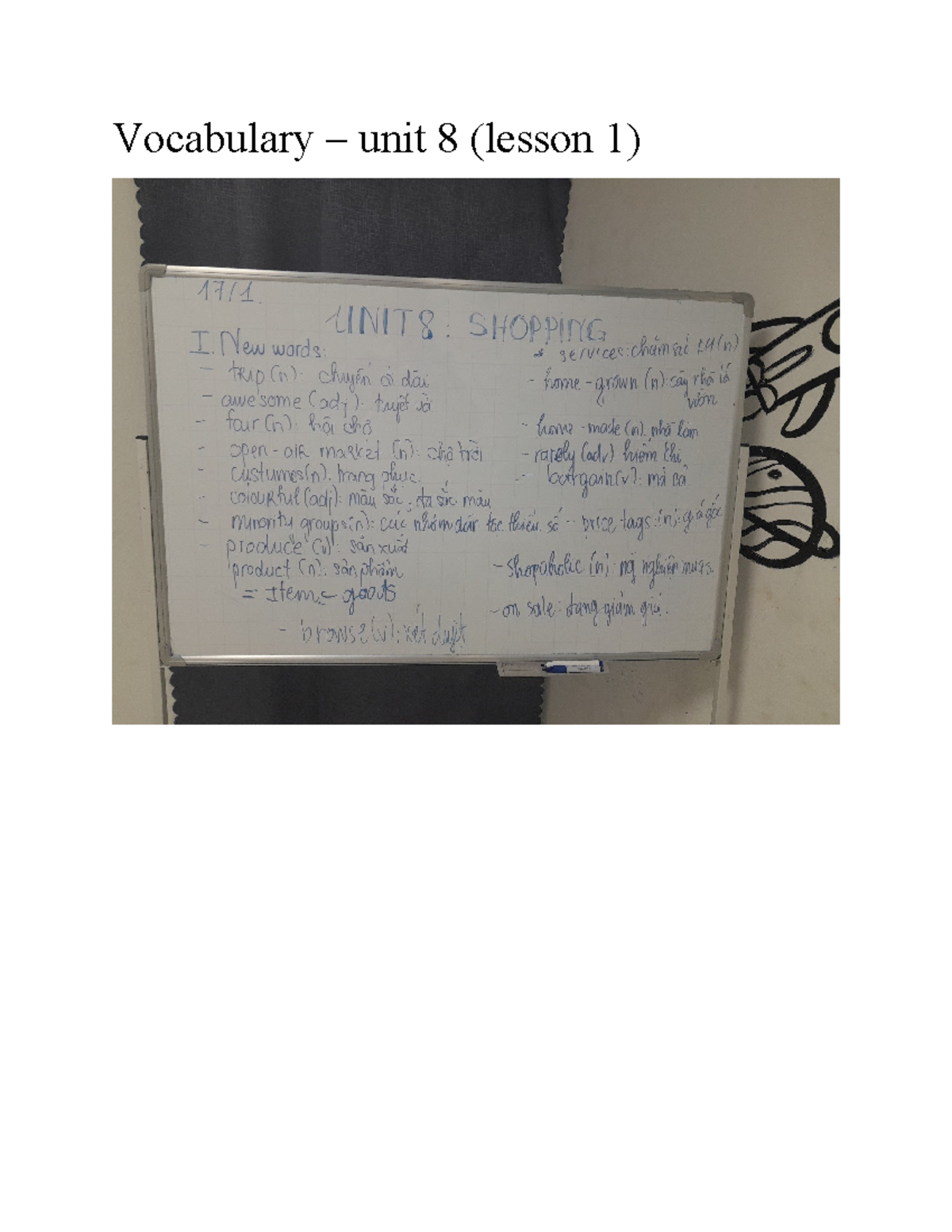 Vocabulary Unit 8: Key Terms and Phrases (Lesson 1 & 2) - Studocu