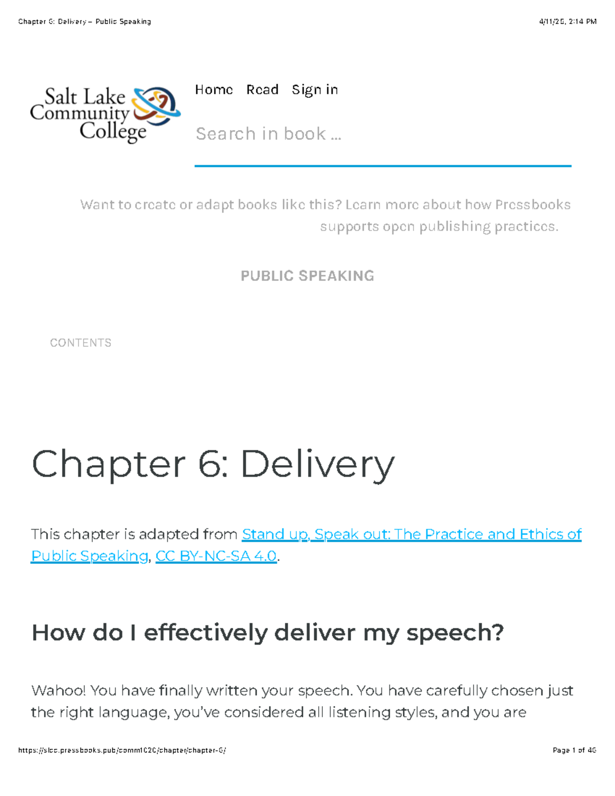 Chapter 6: Delivery Strategies for Public Speaking - COMM1020 Notes ...