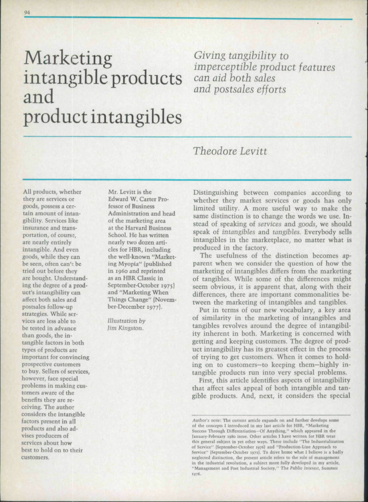 Tangible and intangible products - 94 Marketing intangible products and ...