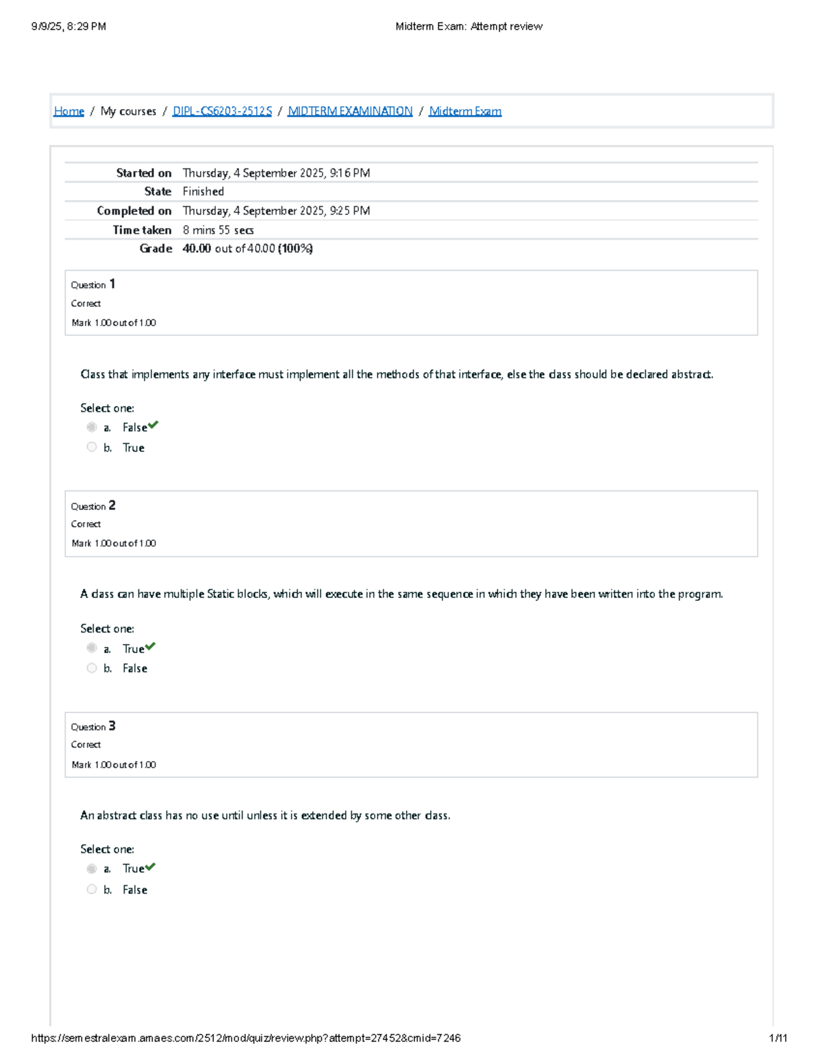 Midterm Exam OOP Review: Key Concepts and Questions - Studocu