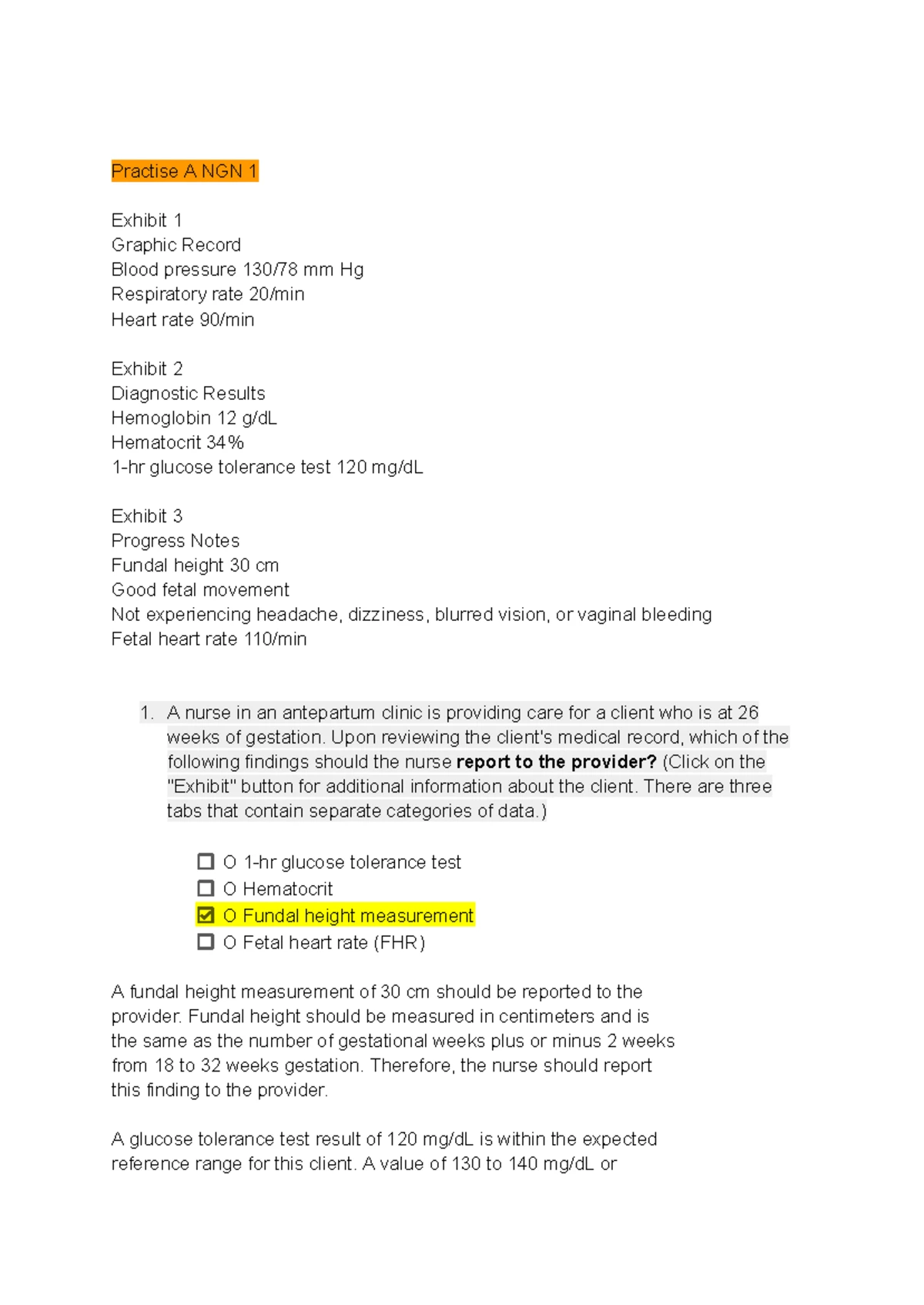 ATI Real Life RN Maternal Newborn Postpartum Hemorrhage Report - Studocu