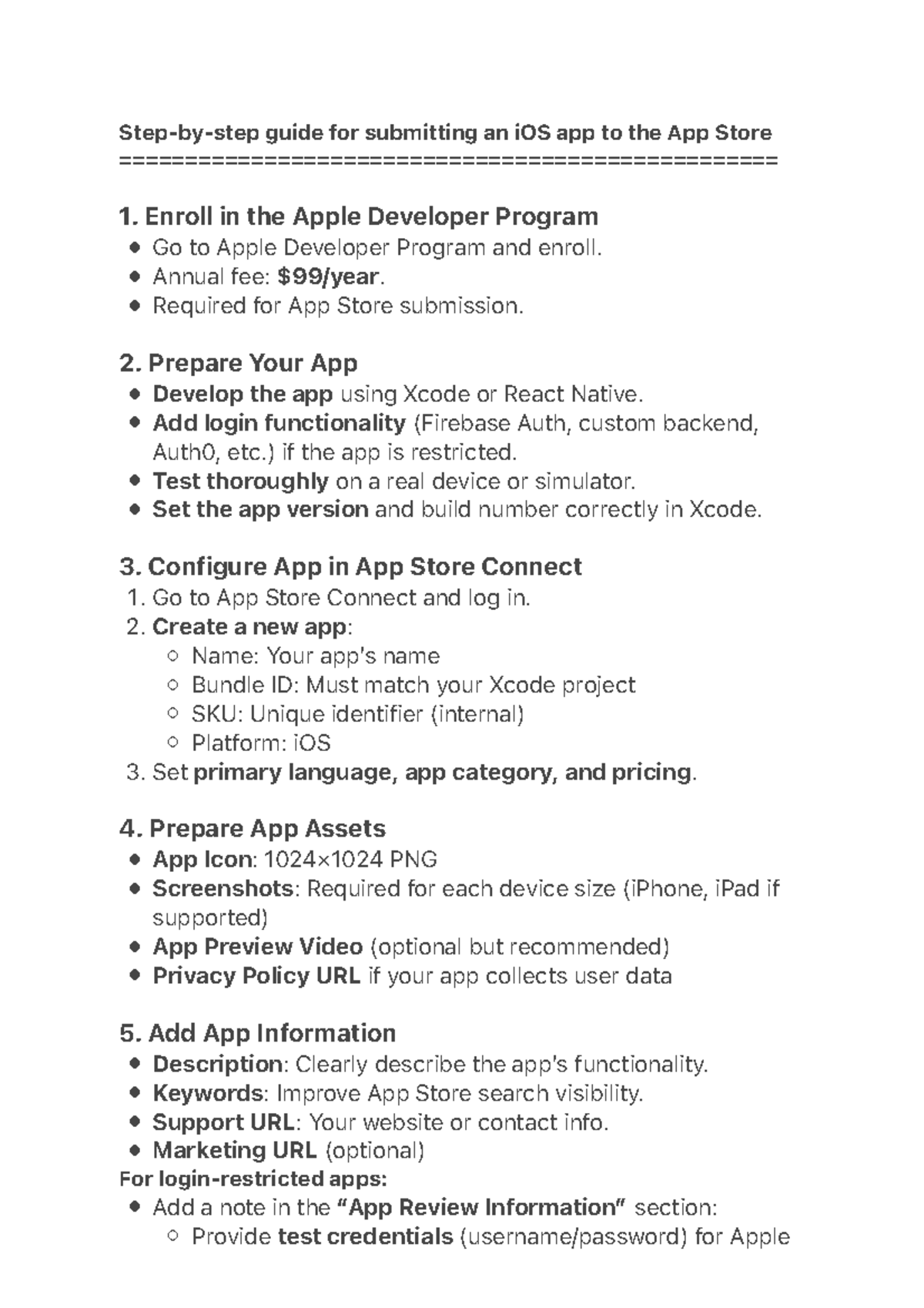 iOS App Store Submission Guide: Steps for Successful App Launch - Studocu