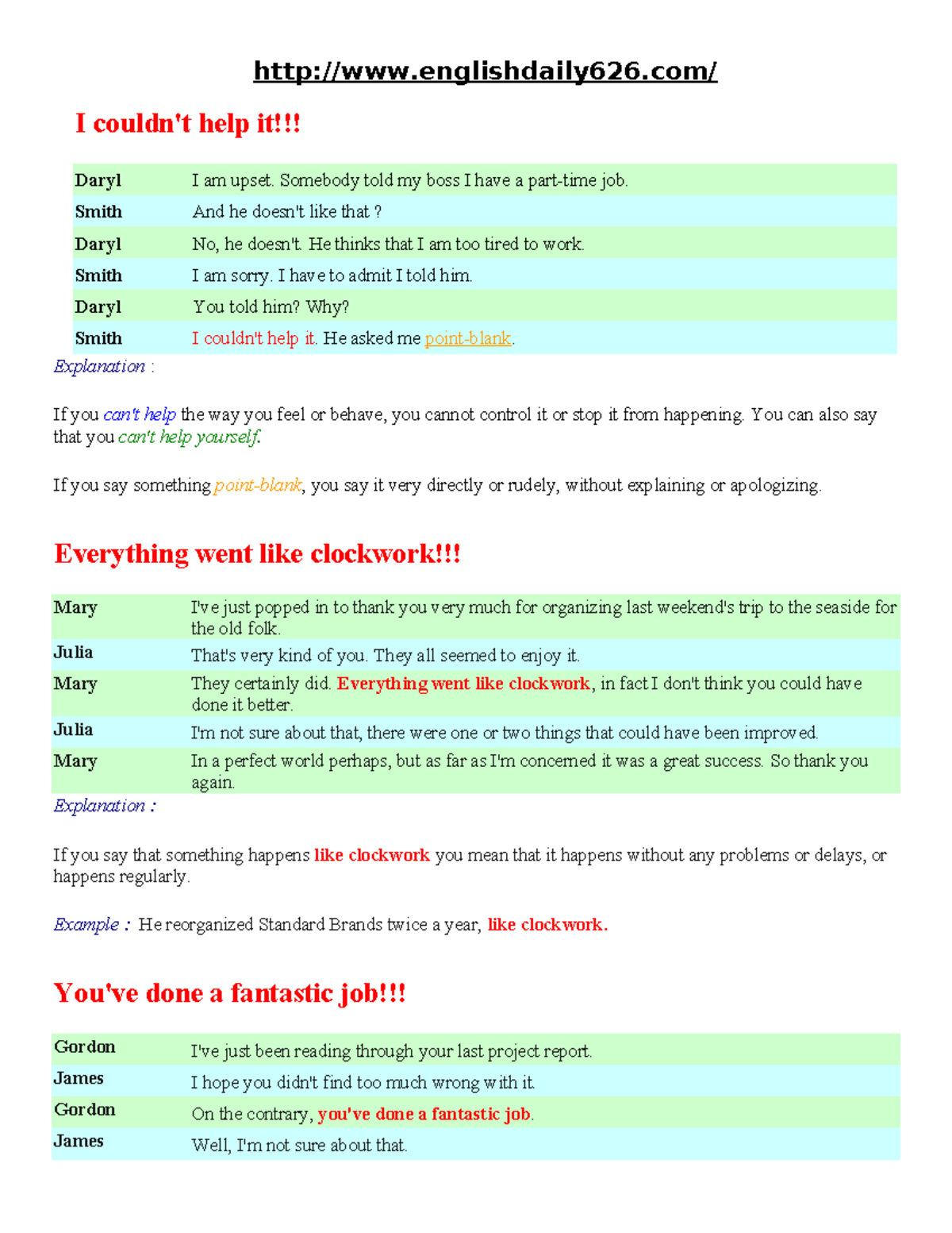 Daily Conversation Notes - Easy Dialogs for Language Learning - Studocu