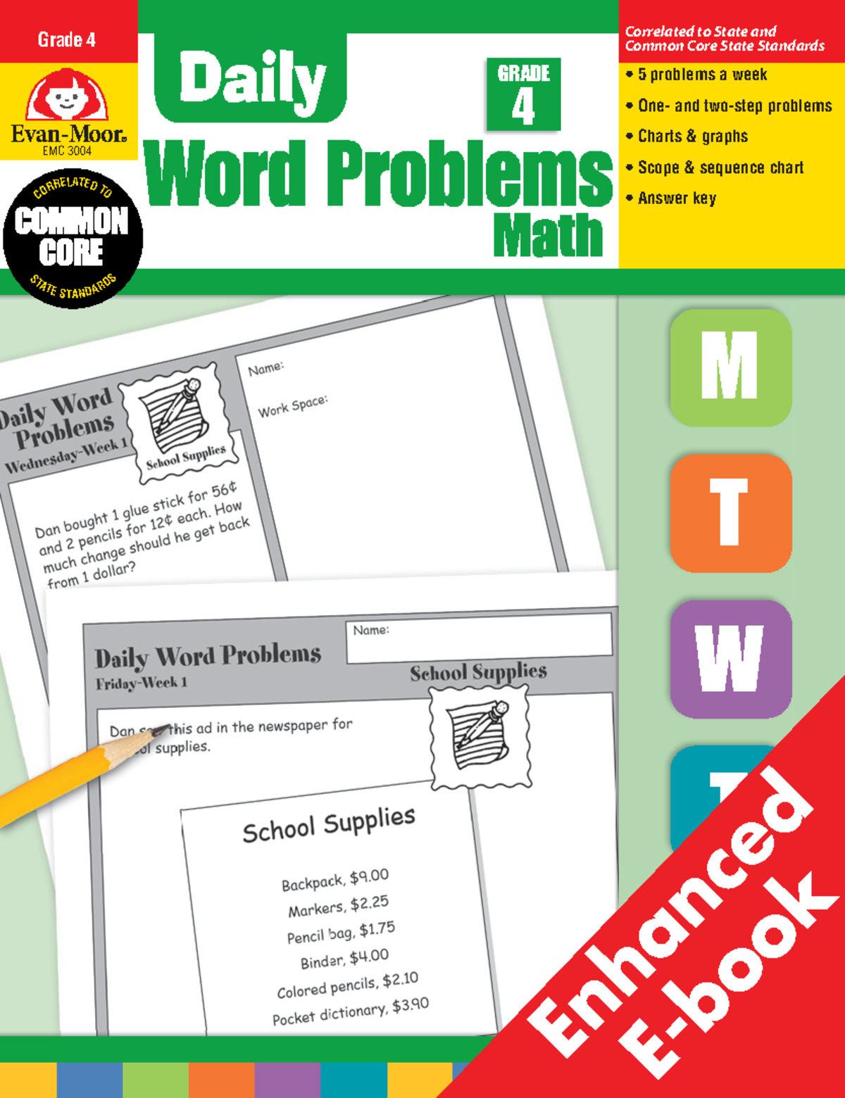 Daily Word Problems Math. G - Evan-Moor ® Correlated to State and ...