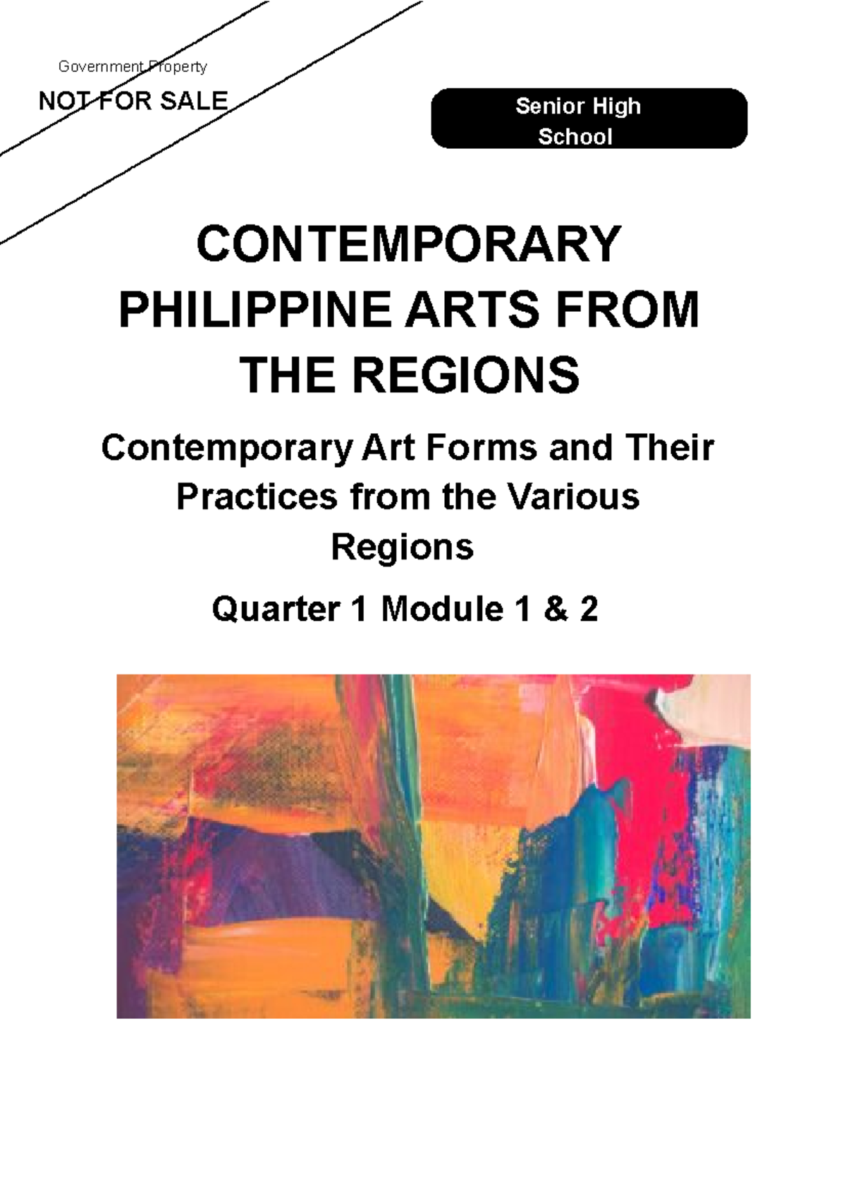 Philippine Contemporary Arts Q1 Module 1 & 2: Forms and Practices - Studocu