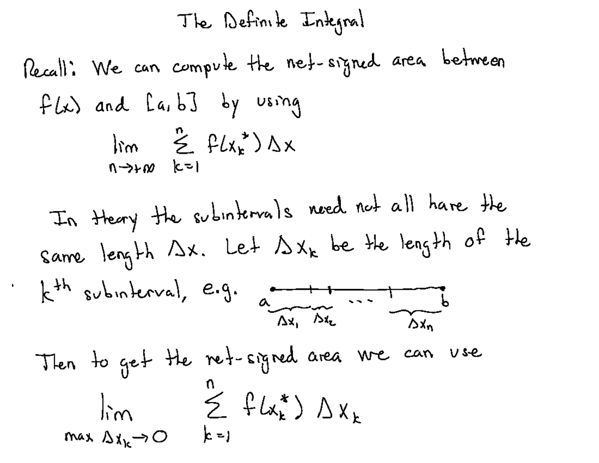 Definite Integral Concepts and Properties - 202525 Final Exam - Studocu
