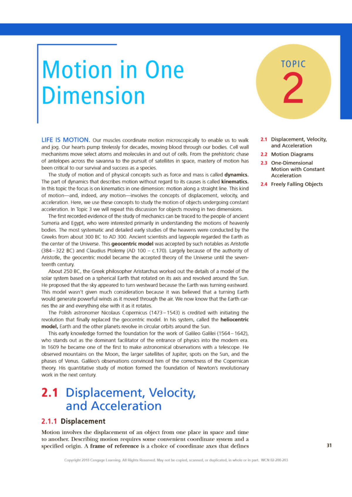 Physics Course Notes 4: Kinematics and Motion in One Dimension - Studocu