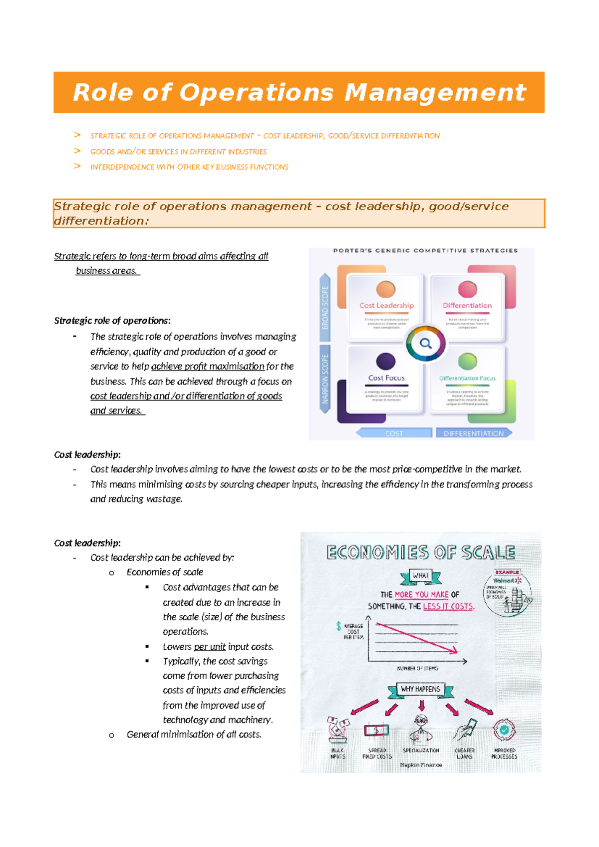 Operations 10 - Role of Operations Management > STRATEGIC ROLE OF ...