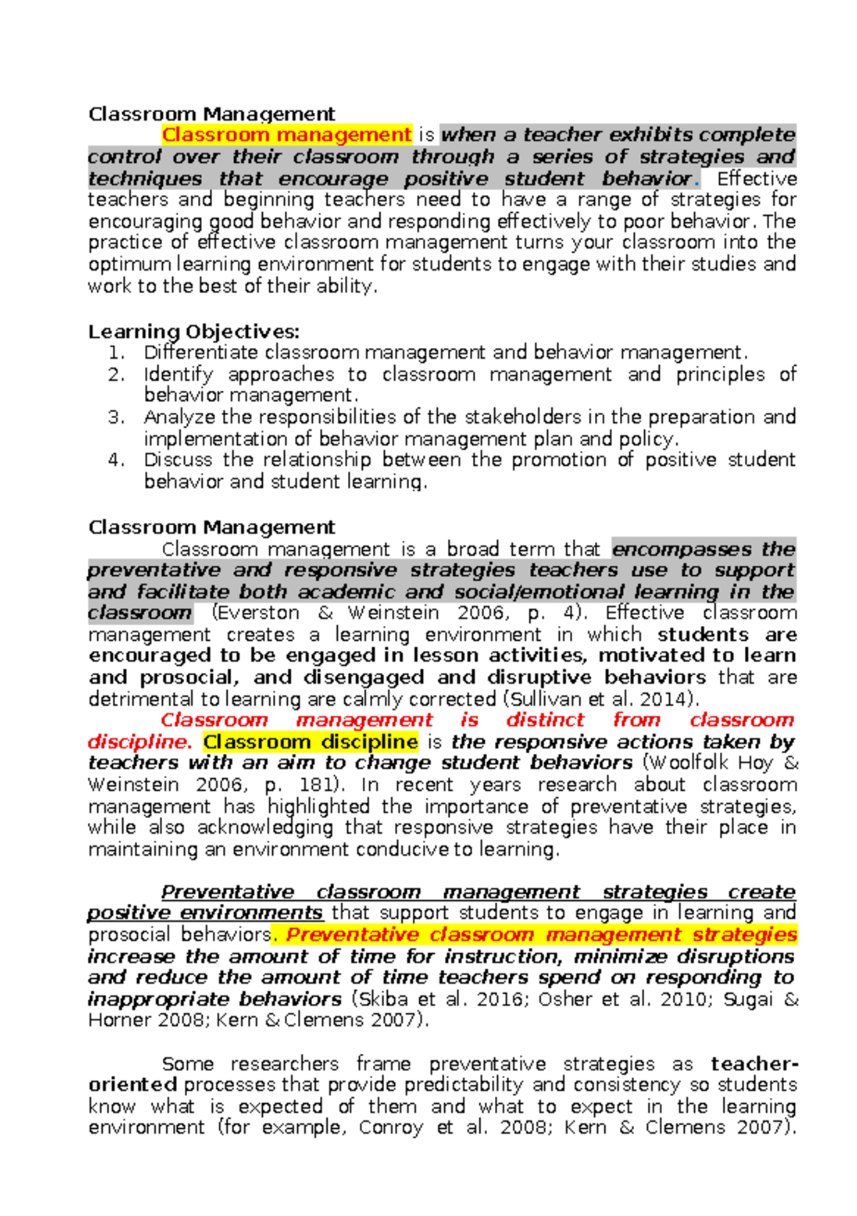 Classroom Management Strategies: Enhancing Student Behavior and ...