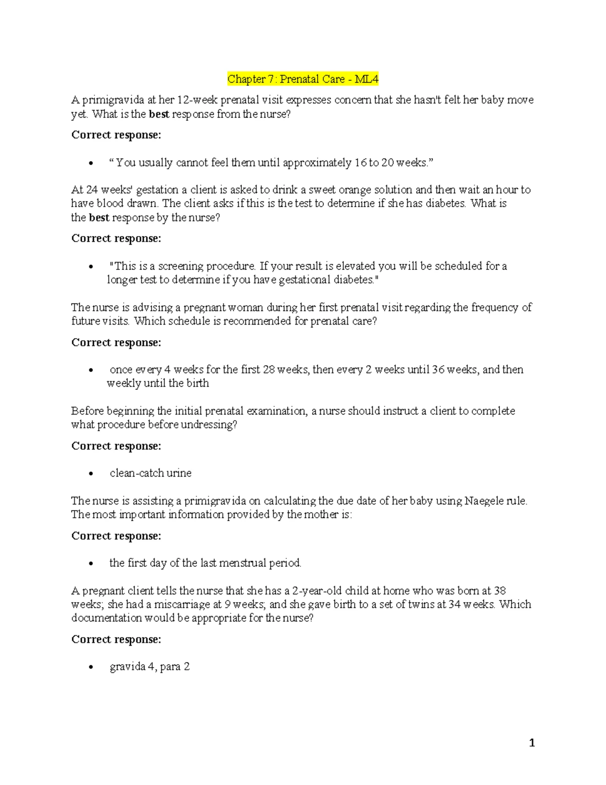 Chapter 9- Pain Management during Labor and Birth - ML4 - There has ...