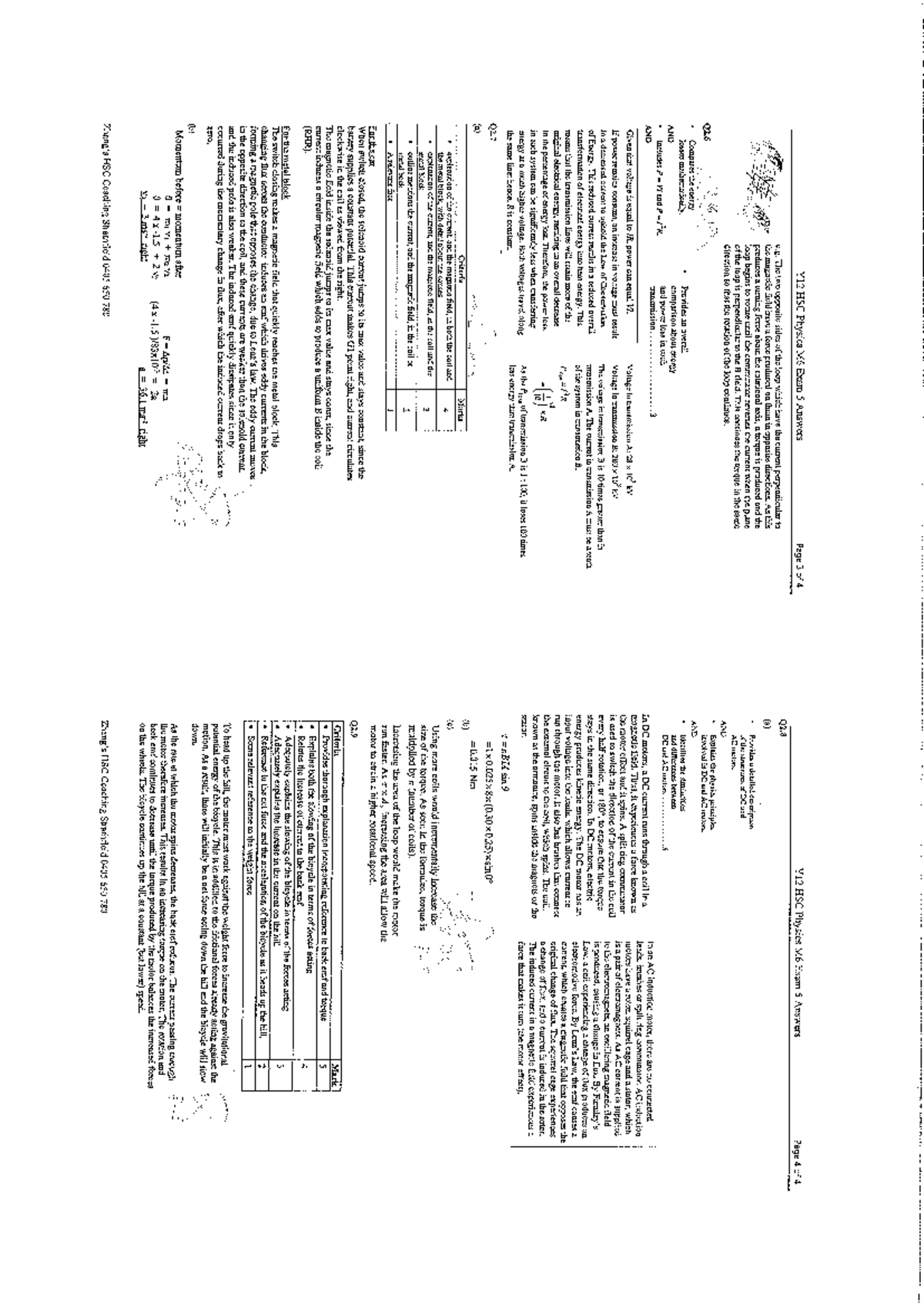 Y12 HSC Physics M6 Exam 5 Answers - Detailed Explanations - Studocu