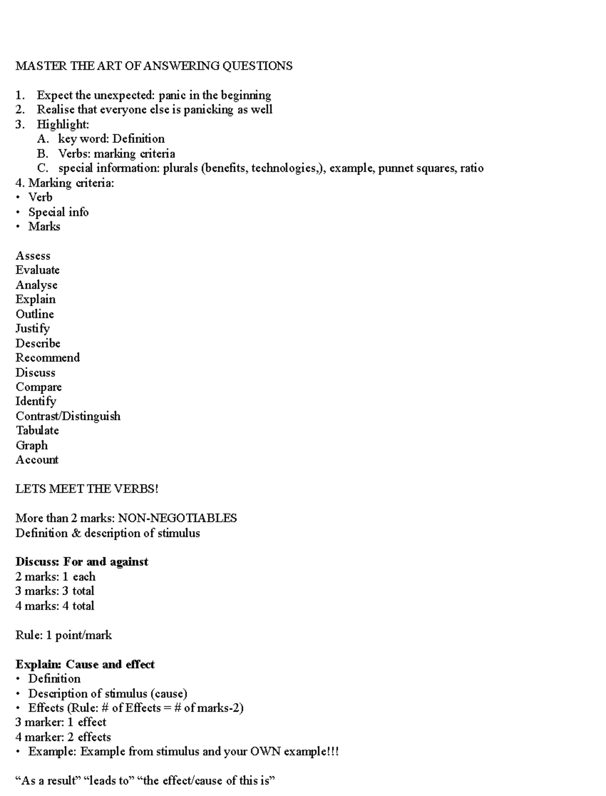 MASTERING QUESTION ANSWERING STRATEGIES - TRIAL PREP COURSE - Studocu