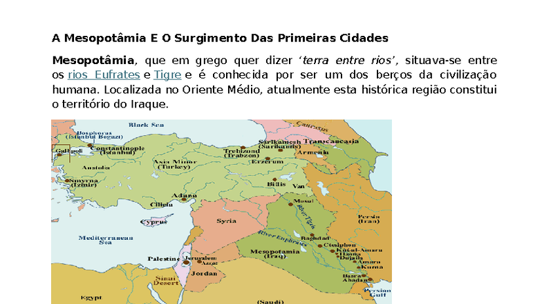 A Mesopotâmia e o Surgimento das Primeiras Cidades: História e Cultura ...