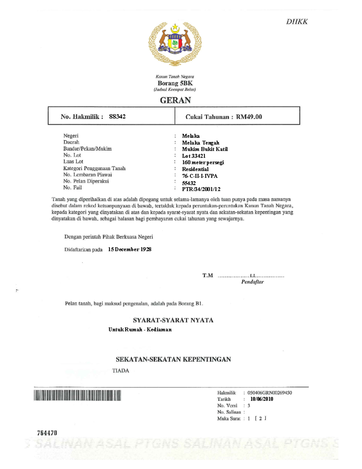 Geran Tanah - proof of valid will - Civil Trial Advocacy - Melaka ...