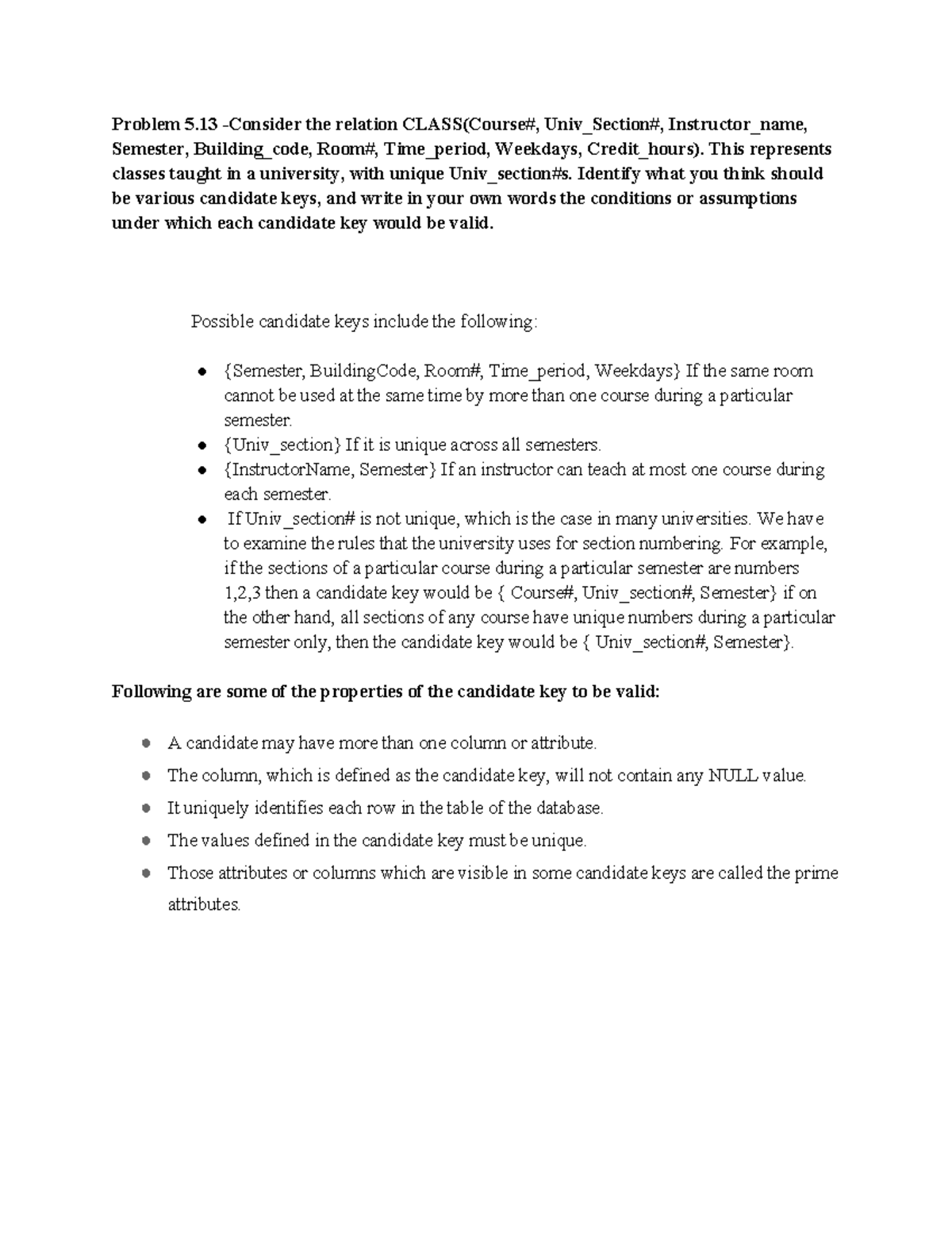 Database 2 - This is homework 2A Assignment - Problem 5 -Consider the ...