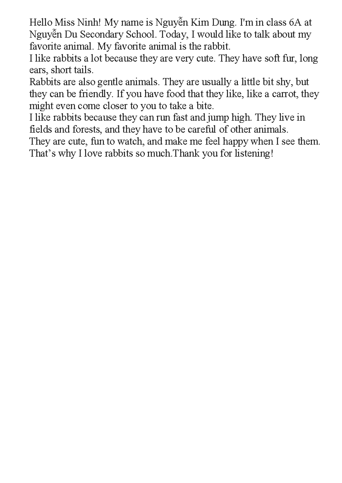 6A Presentation: Why I Love Rabbits - Studocu