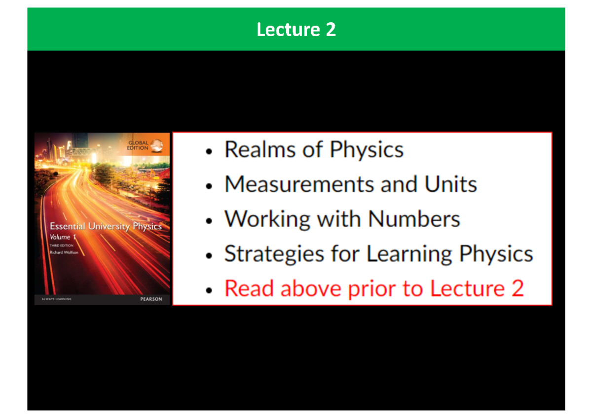 Lec 2 PHY10001 2020 SEM 1: Doing Physics - Measurement & Units - Studocu