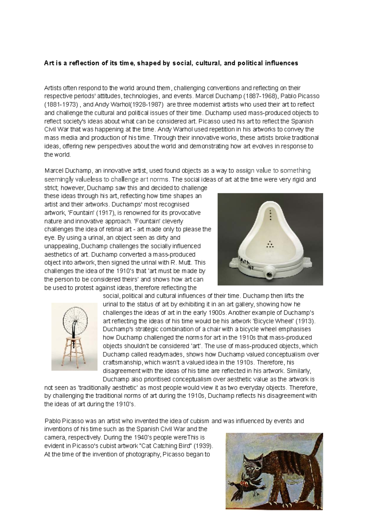 Art Essay: Postmodernism and Its Reflection of Society (2025 Yr 12 ...