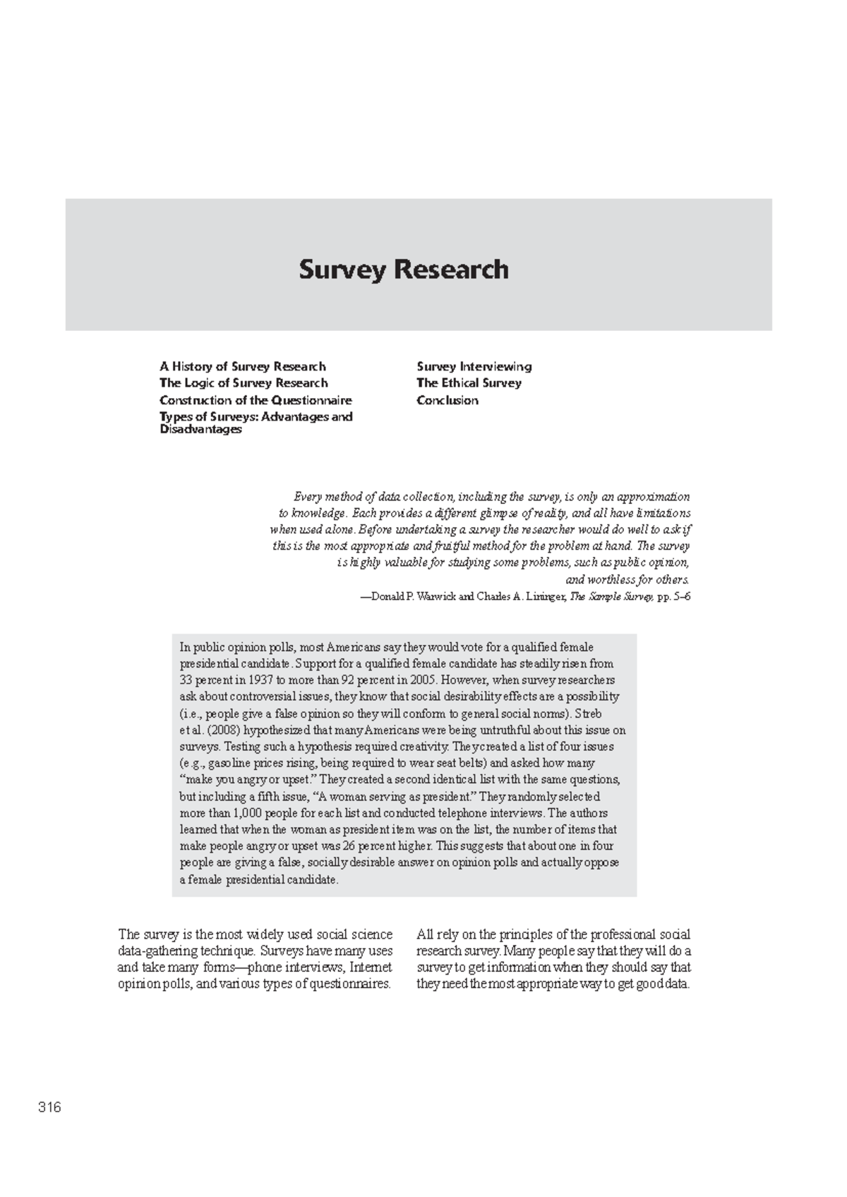 Survey Research (SOC 101): Key Concepts and Practice Questions - Studocu
