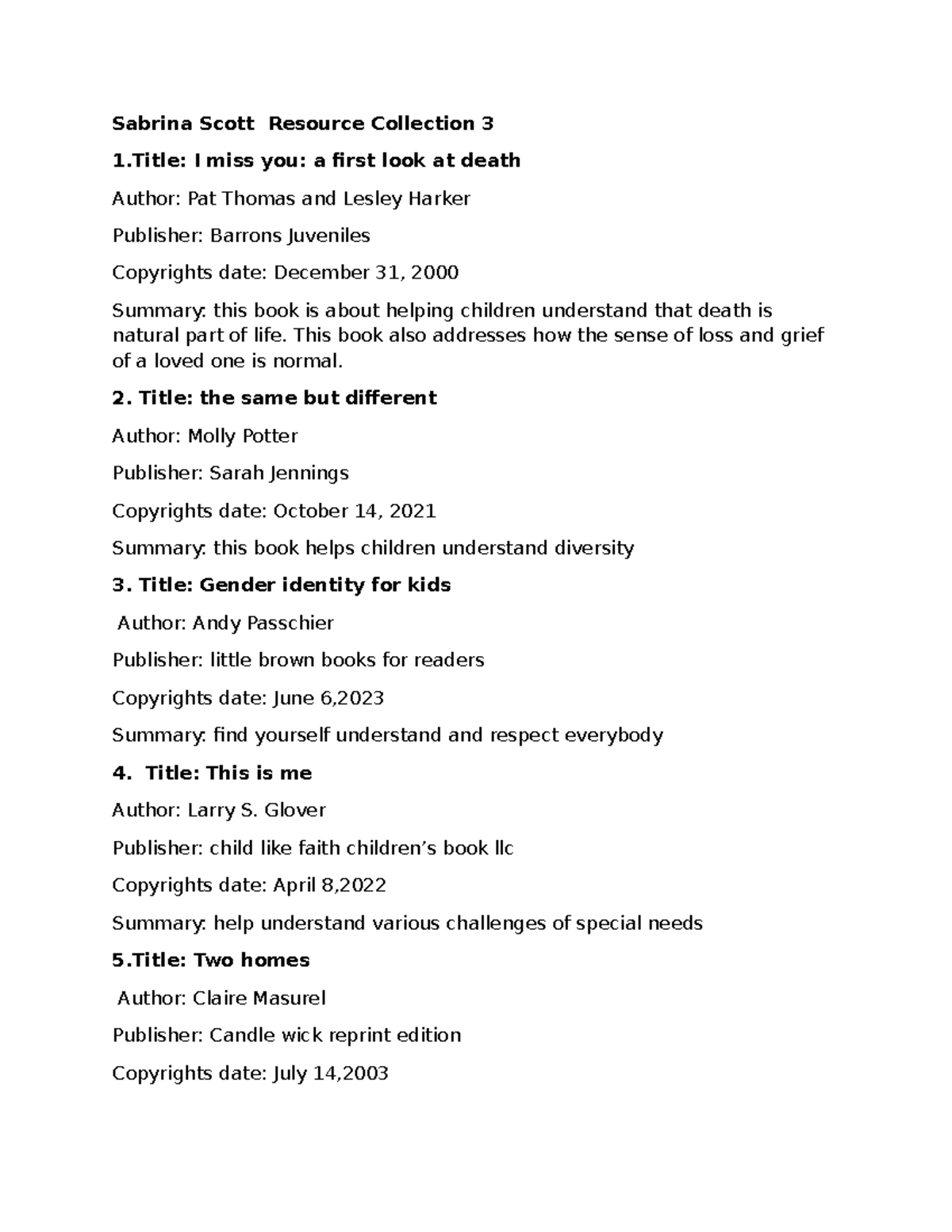 Resource collection 3 - Reflective statement - Sabrina Scott Resource ...