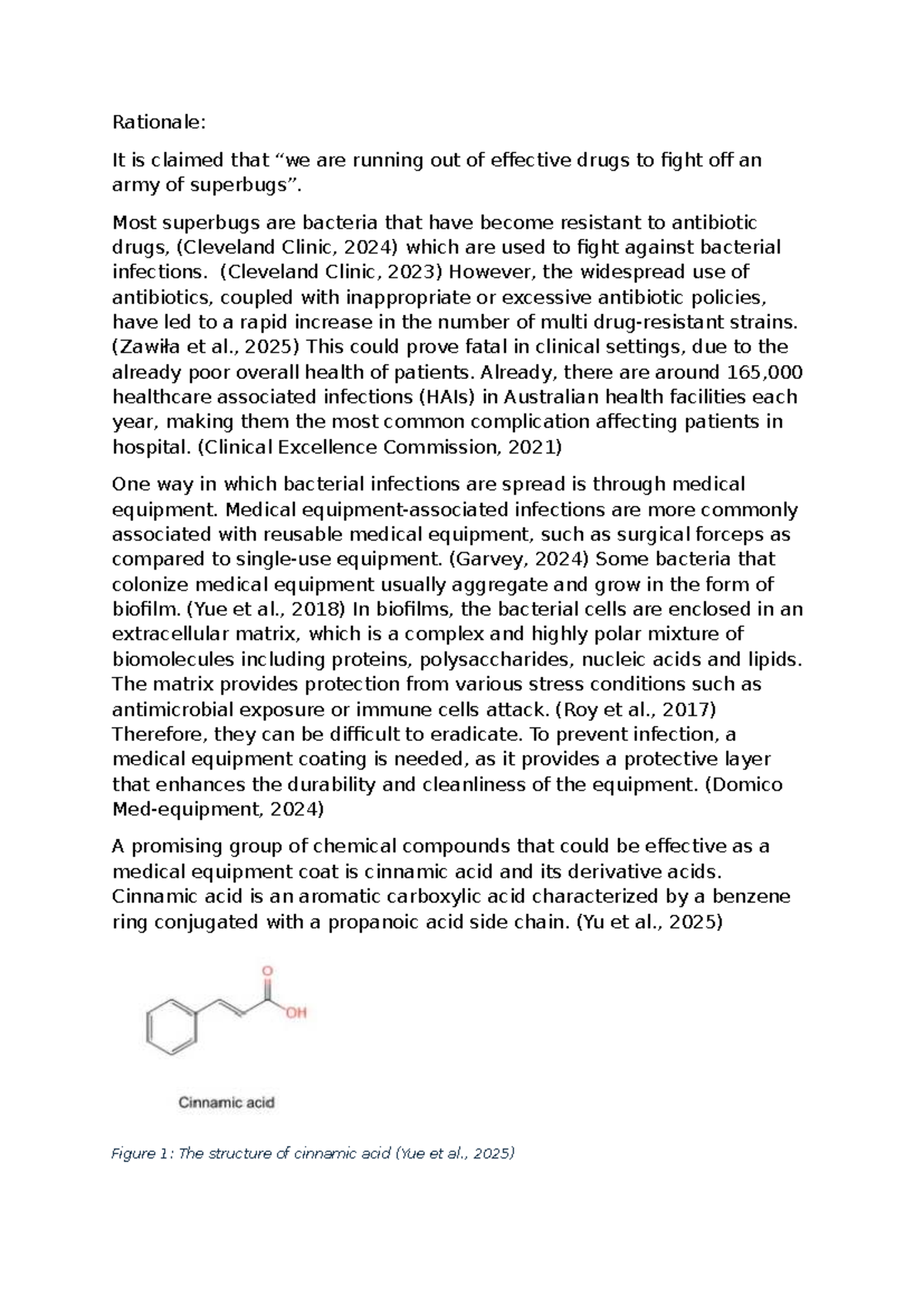 FA3 11Bio2 - Efficacy of Cinnamic Acid as Medical Equipment Coating ...