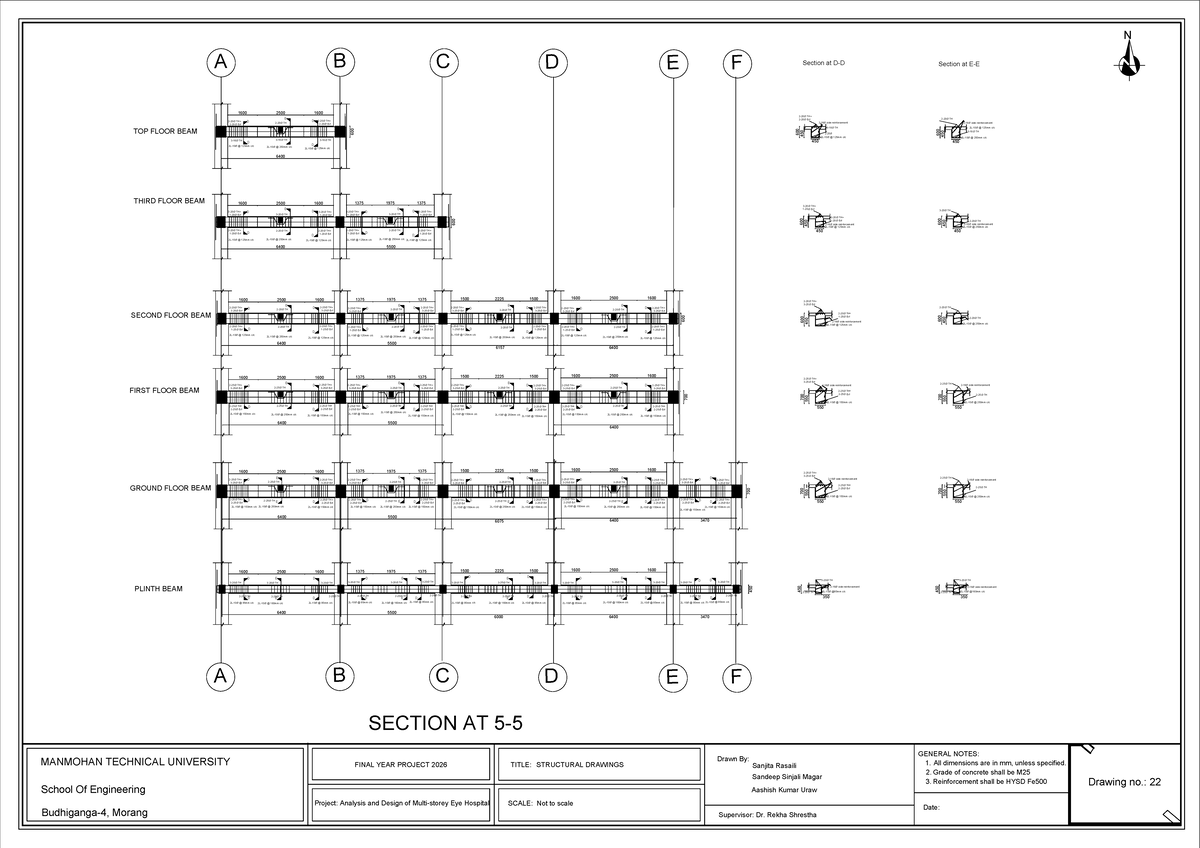 Structural Drawings for Multi-storey Eye Hospital Project (Final Year ...
