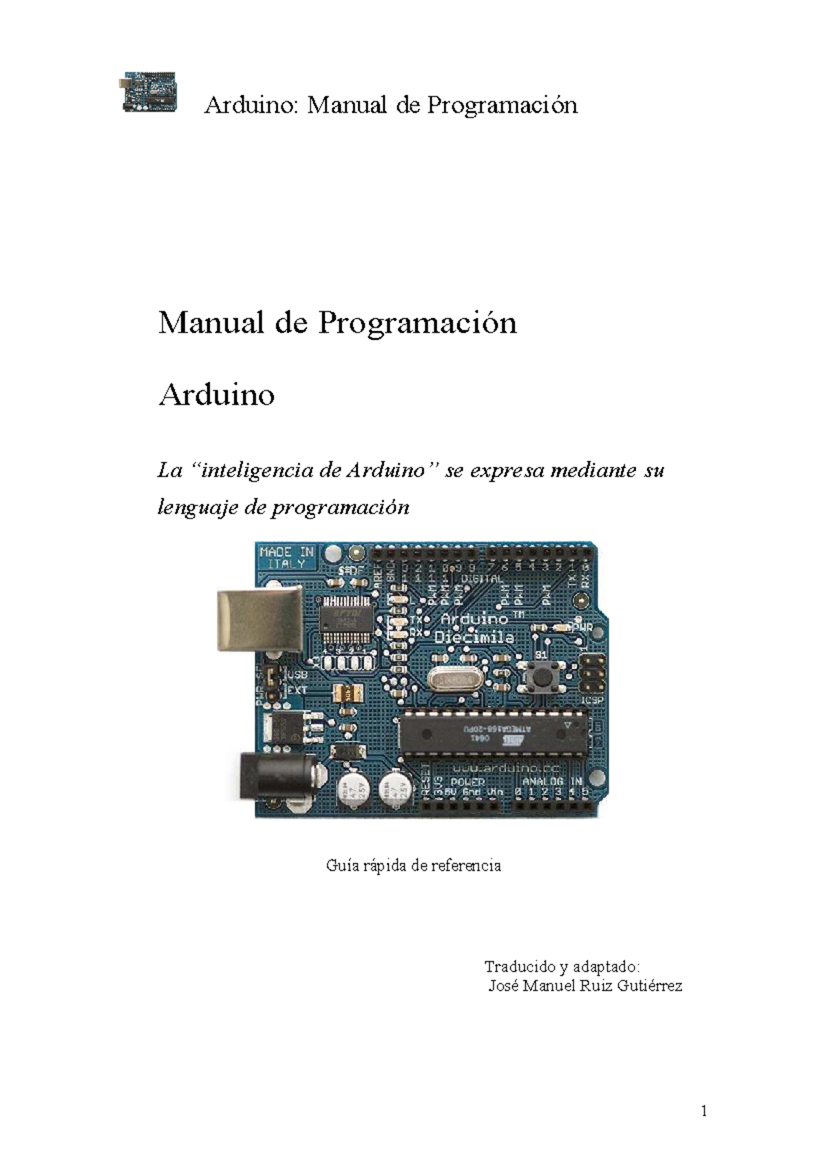 Manual+Programacion+Arduino - Manual de Programación Arduino - Studocu