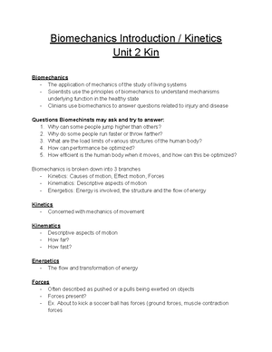 Kin 202 - notes - Dr. Trent Hargen - Monday, February 3rd Type A: fast ...