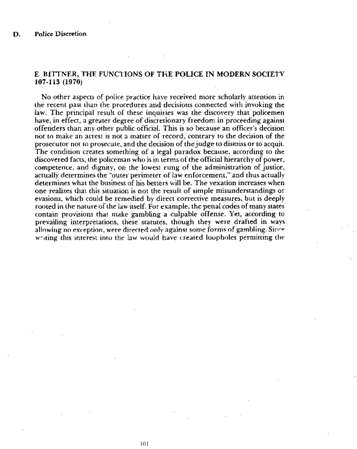 The Discretionary Power of Police in Law Enforcement Practices: A Study ...