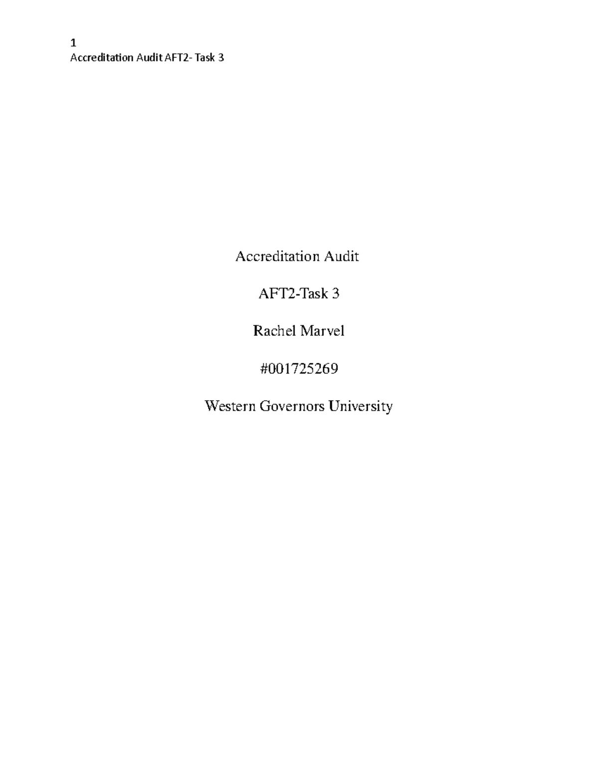 KCM1 AFT2 Task 3 Passed - Accreditation Audit AFT2- Task 3 ...