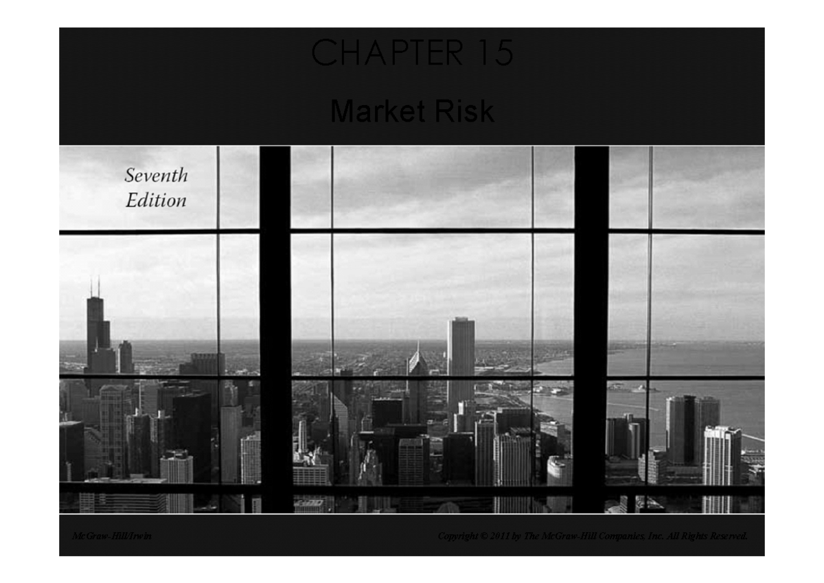 Chapter 15 Slides: Understanding Market Risk and Measurement Techniques ...