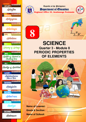 Science 8 Module 6 version 3 - SCIENCE Quarter 3 - Module 6 ATOMIC STRUCTURE (Subatomic ...