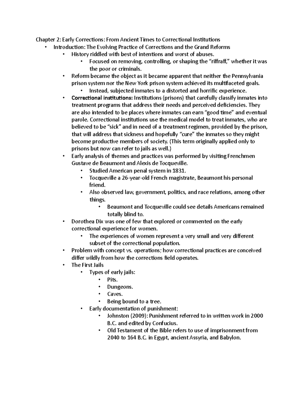 Early Corrections: Evolution and Reform in History (Chapter 2) - Studocu