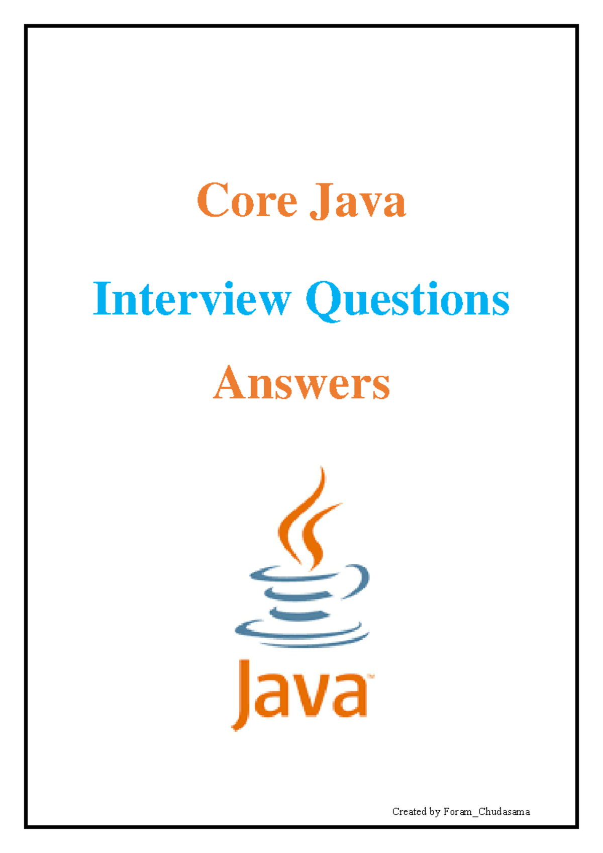 Core Java Interview Questions - Core Java Interview Questions Answers ...