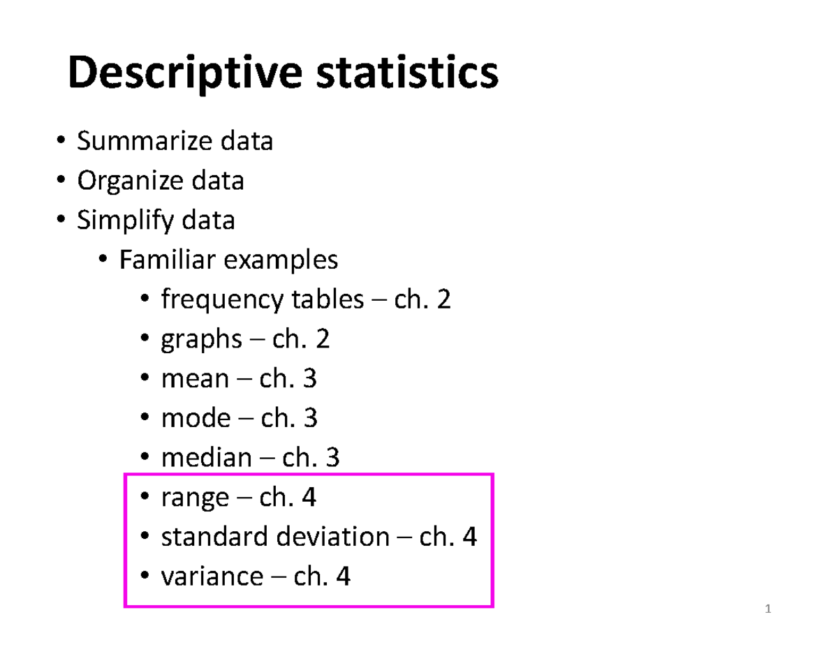 Measuring Variance and Standard Deviation in Statistics (PSY 101) - Studocu