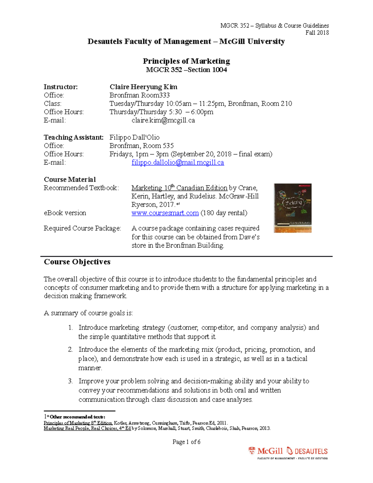 MGCR352 Syllabus - Sylllabus for the course - MGCR 352 Syllabus Course ...