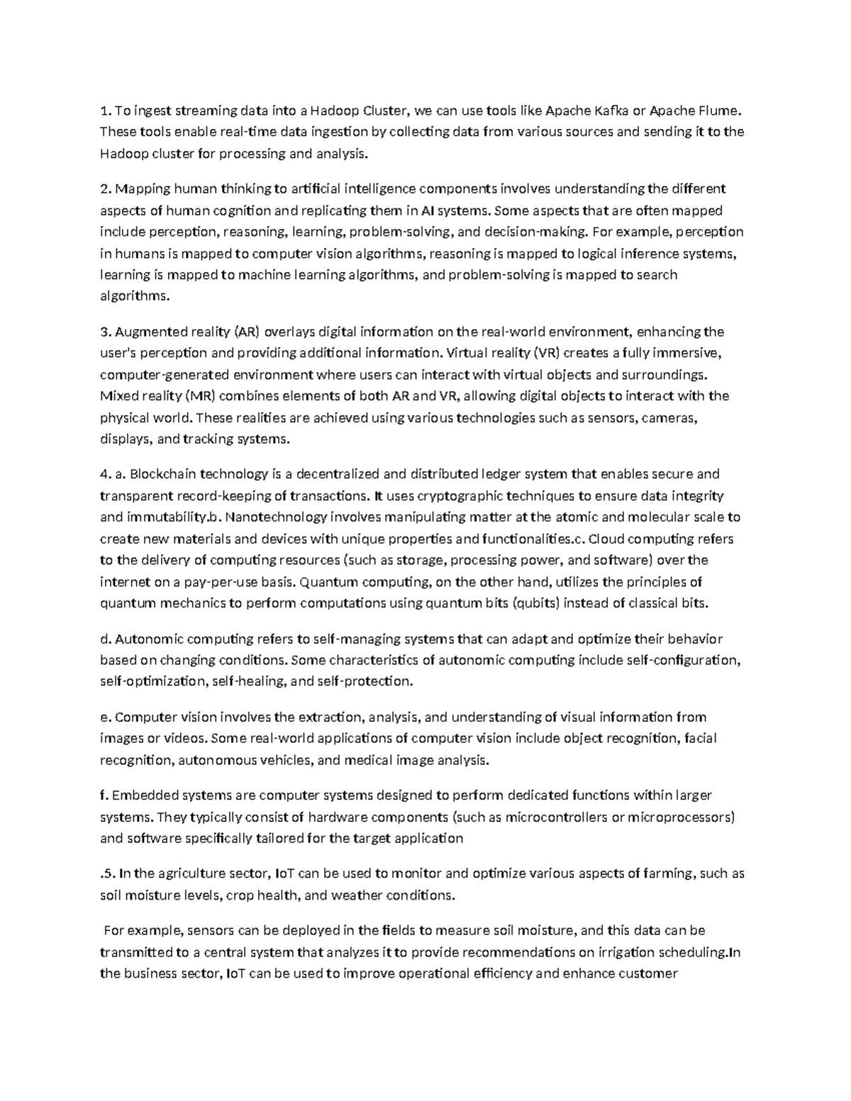 Final Exam Study Notes: Emerging Tech Concepts for CS101 - Studocu