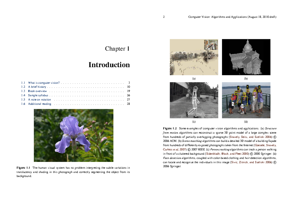 Computer Vision: Algorithms & Applications (CS 101) - Chapter 1 ...