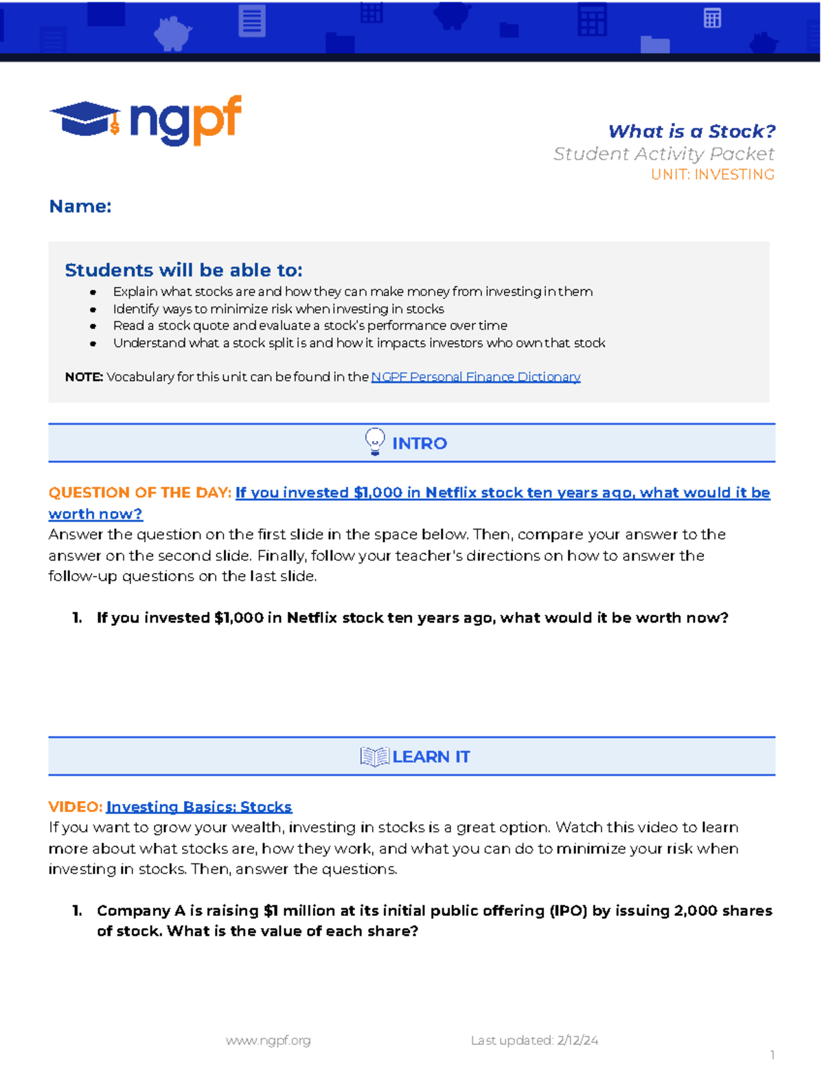 What is a Stock: Understanding Investment Basics and Strategies - Studocu