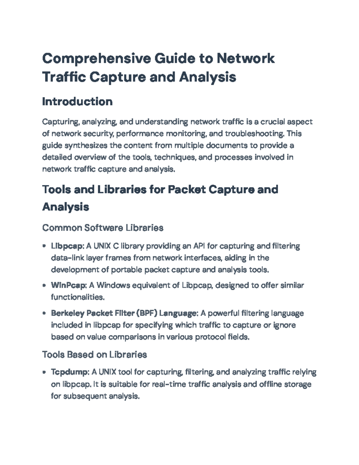 Network Traffic Capture and Analysis Guide for Network Security ...