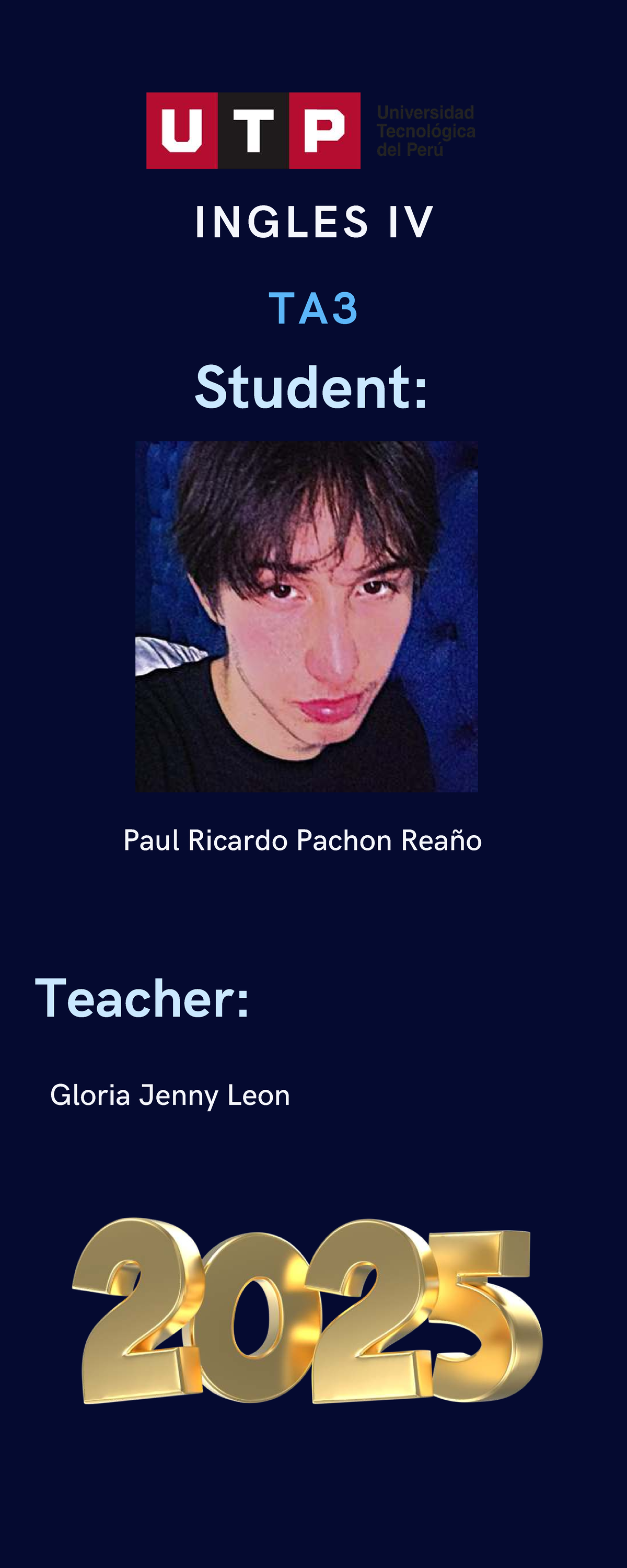 INGLES IV TA3 - Student Assessment Overview - Studocu